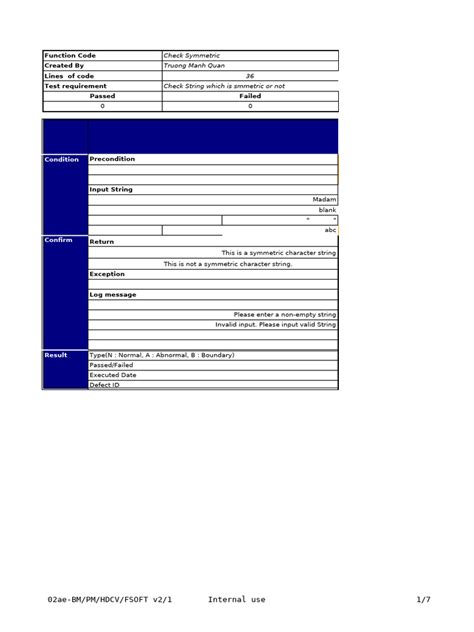 Template Unit Test Case 2 1 1 Pdf