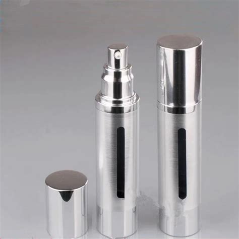 ₩5895에서 50ml 빈 에어리스 향수 병 화장품 진공 플라스크 실버 펌프 병 고품질 에멀젼 병 에센스 바이알