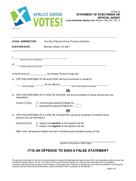 Fillable Online Candidates Scrutineer Appointment Form Fax Email Print Pdffiller