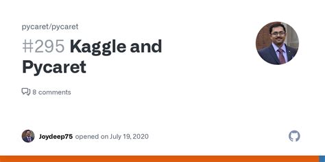 Kaggle And Pycaret · Issue 295 · Pycaretpycaret · Github