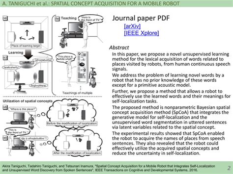 Spcoa Nonparametric Bayesian Spatial Concept Acquisition Ppt