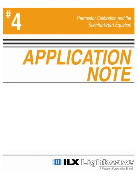 An04 Thermistor Calibration Ix Pdf Diode Laser