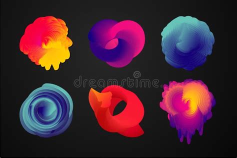 Organic Fluid Shapes Colorful Gradients Shape Liquid Blur And Blurred