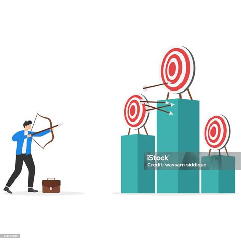 화살로 목표물을 조준하는 사업가 대상 벡터 일러스트레이션에 집중 개념에 대한 스톡 벡터 아트 및 기타 이미지 개념 개념과 주제 개발 Istock