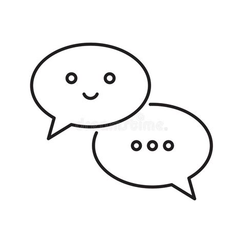 Robot Icon Chatbot Icon Cute Smiling Bot Outline Robot Sign Vector