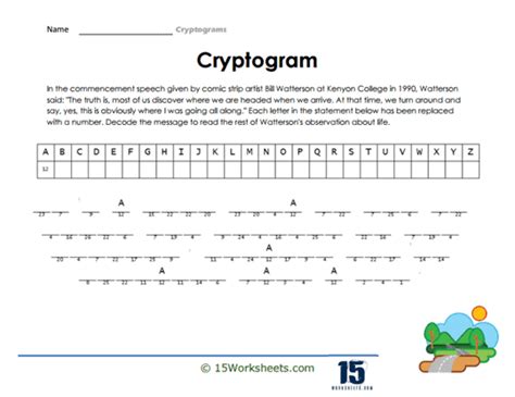 Cryptograms Worksheets 15