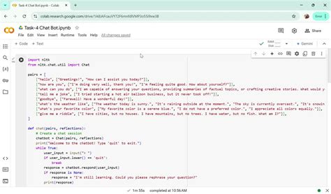 Sanjeev Panjala On Linkedin Codealpha Chatbot Python Ai