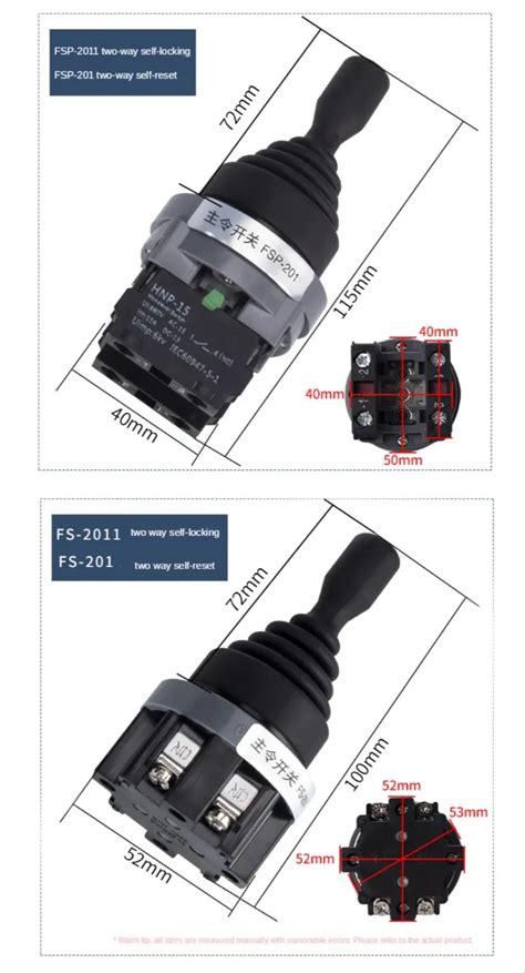 22 30mm 4direction Spring Return Toggle Switch Master Joystick Rocker Switch For Mechanical