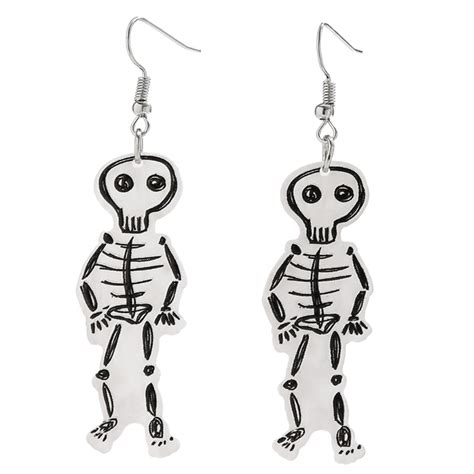 Arin ต่างหูอะคริลิค รูปฟักทอง โครงกระดูก ฮาโลวีน เครื่องประดับ สําหรับผู้หญิง Aringring Th