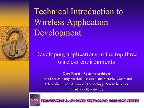Technical Introduction To Wireless Application Development Developing Applications