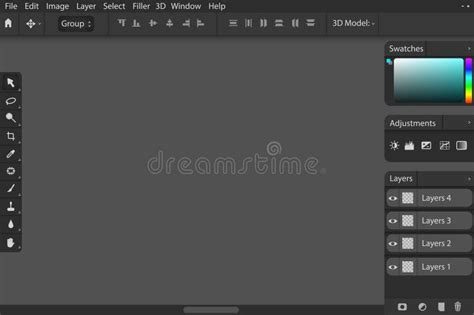 Graphic Design Web Application Panel Stock Vector Illustration Of