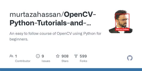 Github Murtazahassanopencv Python Tutorials And Projects An Easy To Follow Course Of Opencv