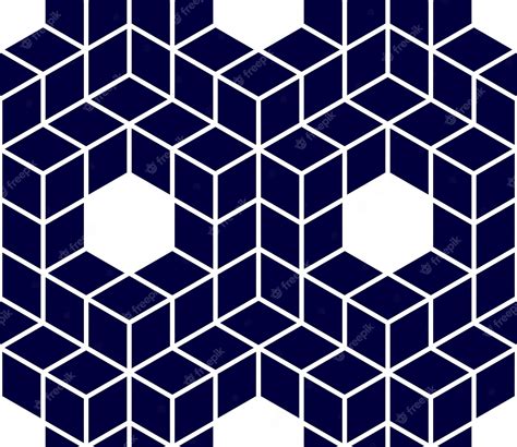Premium Vector Geometric Cubes Abstract Seamless Pattern 3d Vector Background Technology