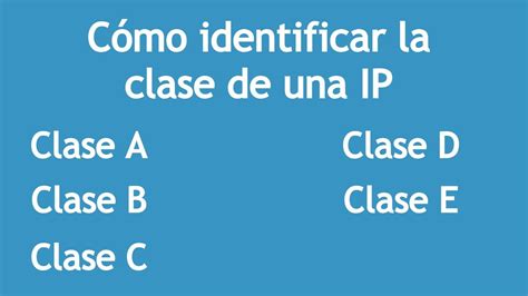Comment Identifier Une Classe Ip B Tiempo De Frikis