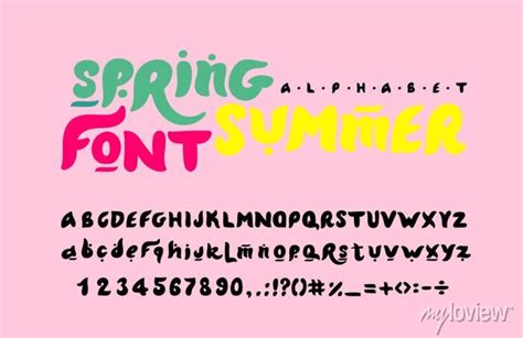 Modern Uneven Unexpected Playful Font Black Bold Font For Wall Mural