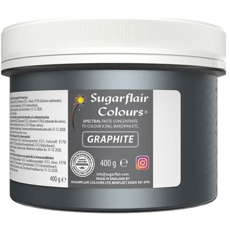 Sugarflair Spectral Paste Colour Graphite 400g Sugarflair