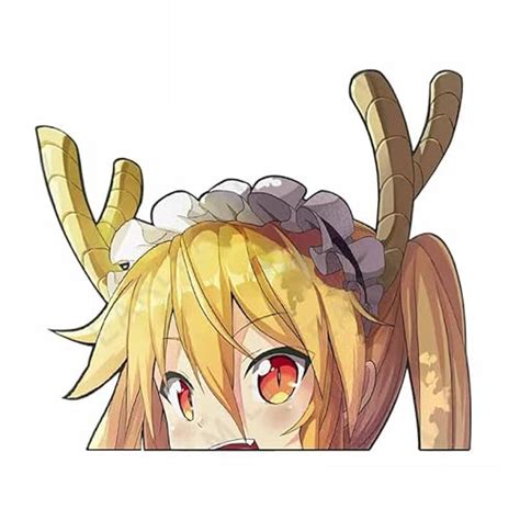 Earlfamily For Tohru Kobayashi San Chi No Maid Dragon Peeker Car Sticker Anime Vinyl Jdm