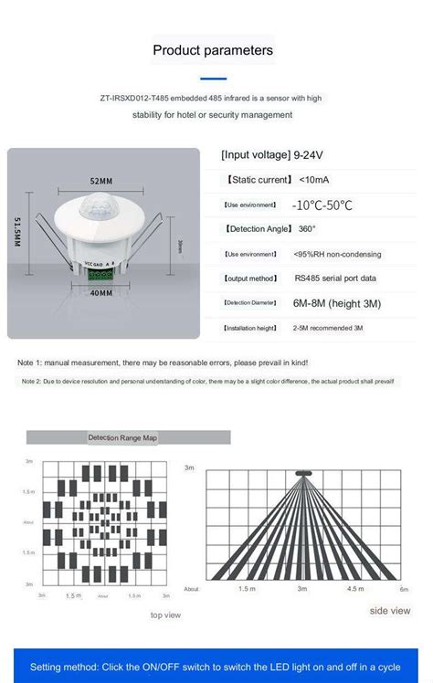 RS485 MODBUS PIR Motion Sensor 9 24V CE Store