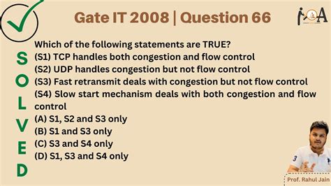 Gate Cs Pyqs Solutions Gate It 2008 Question 66 Youtube