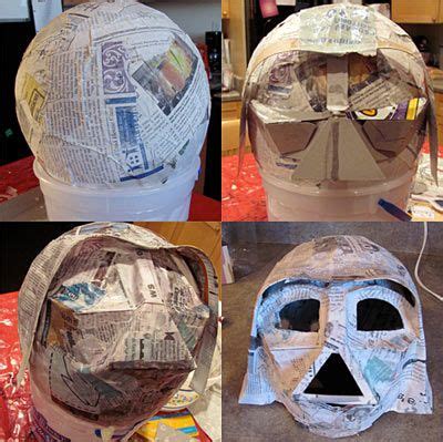 Darth Vadar Paper Mache Mask Star Wars Costumes Star Wars Crafts