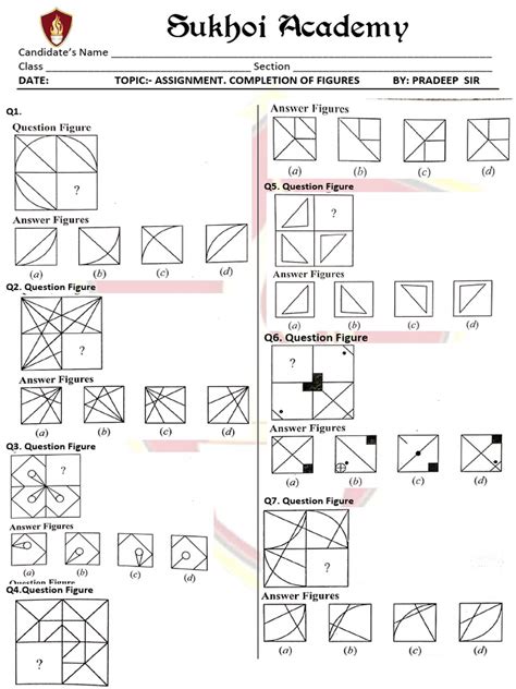 Sukhoi Academy Figure Completion Assignment Pdf