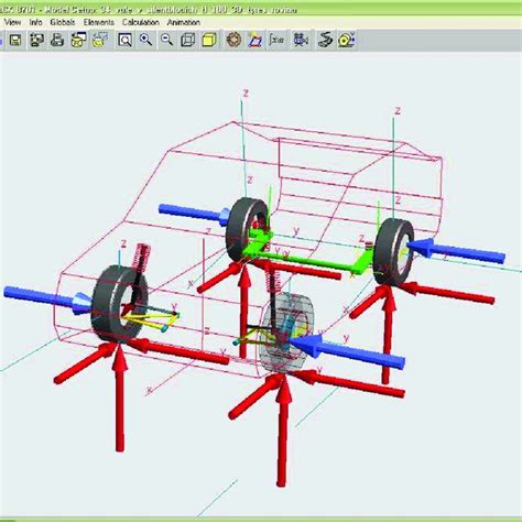 Graphic Representation Of A Multibody Model Of A Middle Class Vehicle Download Scientific Diagram
