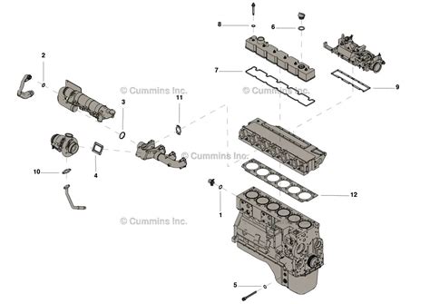 Cummins 4955785 Upper Engine Gasket Kit Truck To Trailer