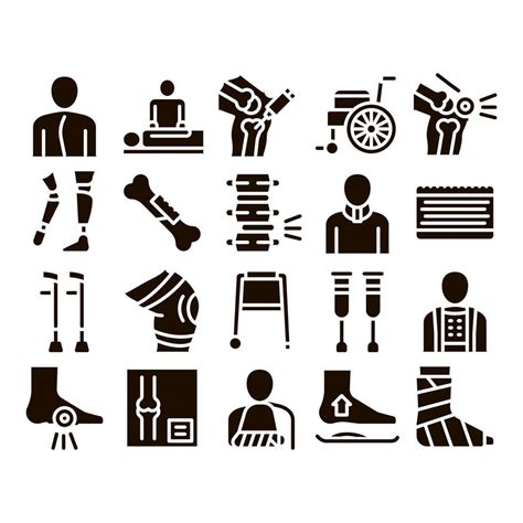 Orthopedic Collection Elements Vector Icons Set 17526442 Vector Art At Vecteezy