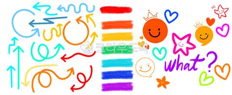 일러스트 화살표 방향 색상 컬러 사진이미지일러스트캘리그라피 메워니작가