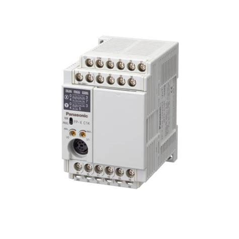 Panasonic AFPX C14R AC Powered CPU 8 DC Inputs 6 Relay Outputs Term Blk Wiring