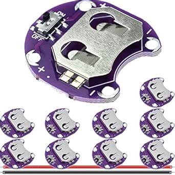 Amazon Com DAOKAI 10PCS Lilypad Coin Cell Battery Holder CR2032 With Small Toggle Switches