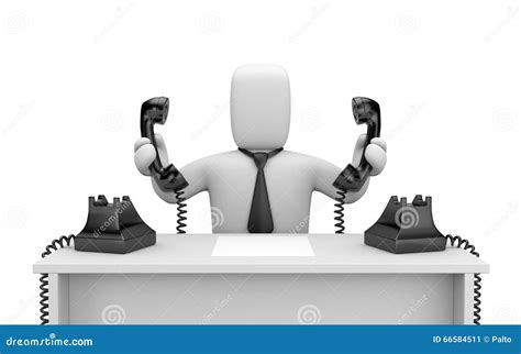 Too Many Calls Stock Illustration Illustration Of Cable 66584511