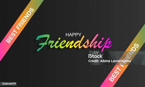 행복한 우정의 날 포스터 우정 손과 팔찌와 현실적인 인사말 카드 축제 엽서 벡터 2명에 대한 스톡 벡터 아트 및 기타 이미지 2명 Fete Friends Of The