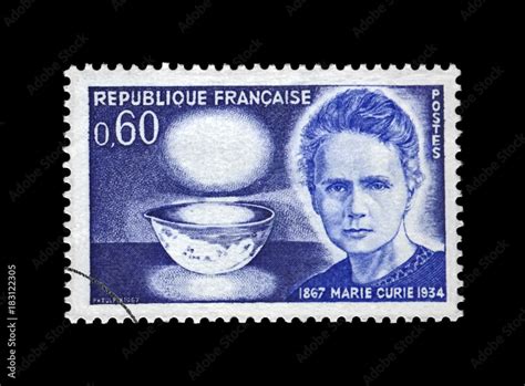 Стокове фото Marie Sklodowska Curie Bowl Glowing With Radium Famous