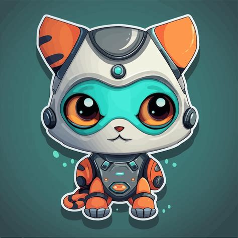 Premium Vector Cute Little Cube Shape Robot