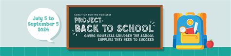 2025년 학교 복귀 프로젝트 웹 배너 Coalition For The Homeless