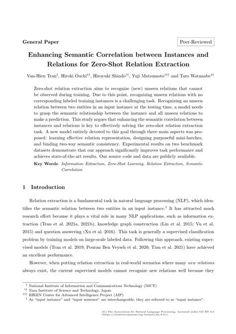 Pdf Enhancing Semantic Correlation Between Instances And Relations For Zero Shot Relation