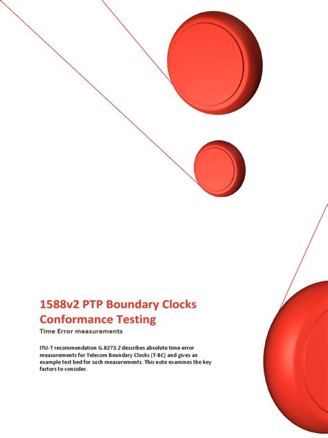Testing Ptp Boundary Clocks Pdf Clock Network Switch