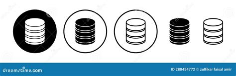 Database Icon Server Icon Storage Stock Vector Illustration Of