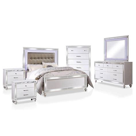 Furniture Of America Alcorn 6 Piece White California King Bedroom Set