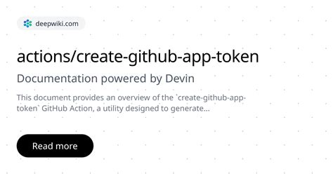Actionscreate Github App Token Deepwiki