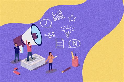 최신 뉴스 벡터 분해 그림 개념 사람들 최신 뉴스 단어 확성기로 소리 대 한 페이지 템플릿 Ui 웹 모바일 응용 프로그램 포스터는 개념 빈티지 텍스처 아이콘에 대한 스톡