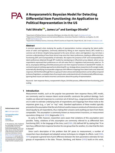 pdf a nonparametric bayesian model for detecting differential item