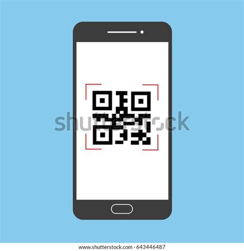 Scan Qr Code Mobile Phone On Stock Vector Royalty Free Shutterstock