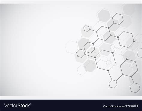 Molecule Structure Abstract Tech Background Vector Image