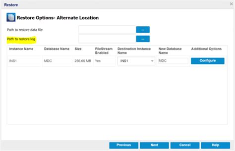 restore the sql database to an alternate instance on the same server