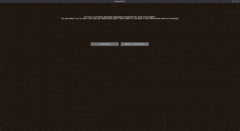 Can T Load Into Single Player If Cancel Connect To Server Issue 91 Earthcomputer