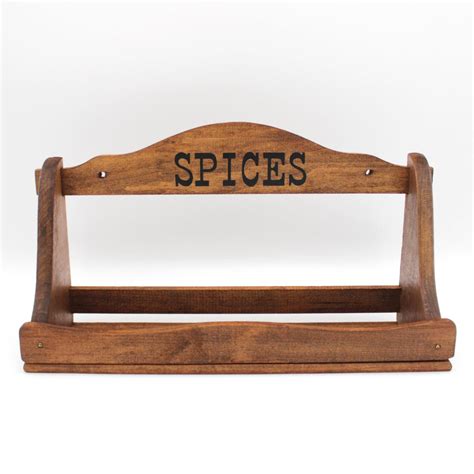 Vintage 11 Wooden Spice Rack Retro Wood Kitchen Wall Shelf Small