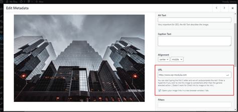 how to create gallery custom links in wordpress