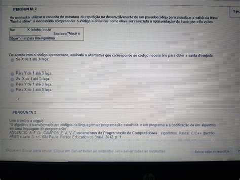 Prova Algoritmo E Programação Algoritmo E Programação